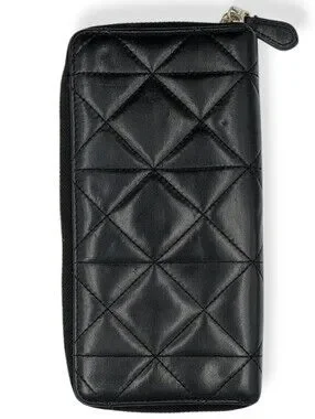 Coach | Bags | Coach Quilted Wallet Women Smooth Leather Zip Around ...